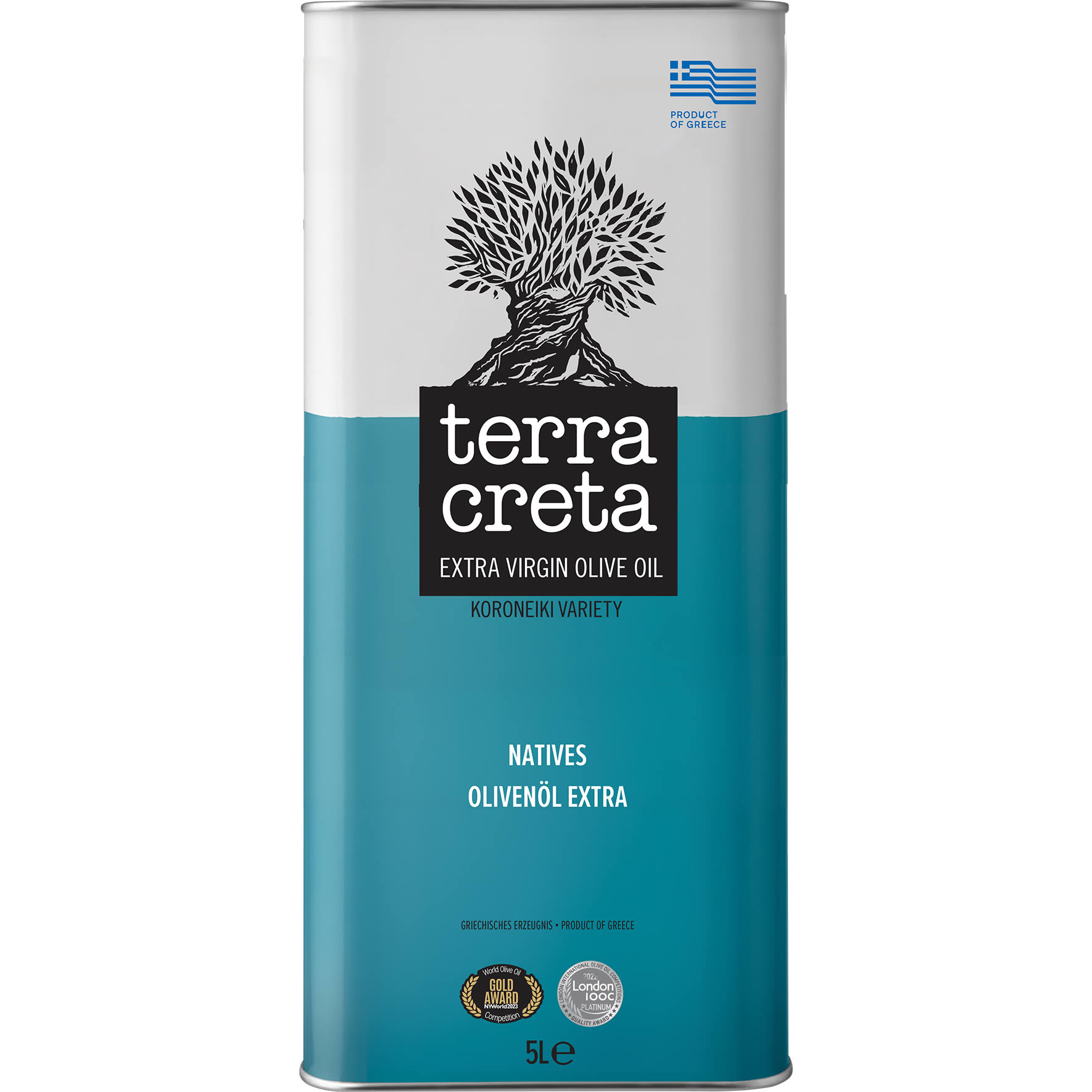 SALE 10 % - Terra Creta - Extra natives Olivenöl EVOO 5 l (T.C. EVOO 5 L Kanister) | 5 l ...